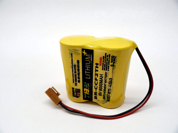 BR-CCF2TH 6V Lithium Replacement Battery for Fanuc oi Mate Model-D, Panasonic Controls, PLC ...
