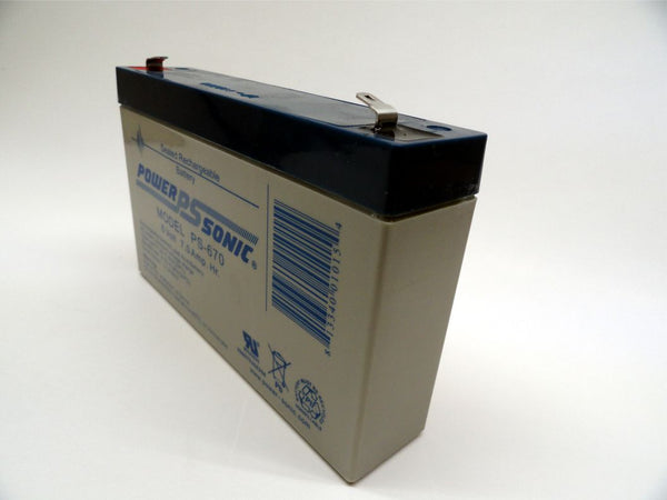 Power-Sonic PS-670, 6V 7Ah Sealed Lead Acid Battery (F1 Terminal) | Top ...